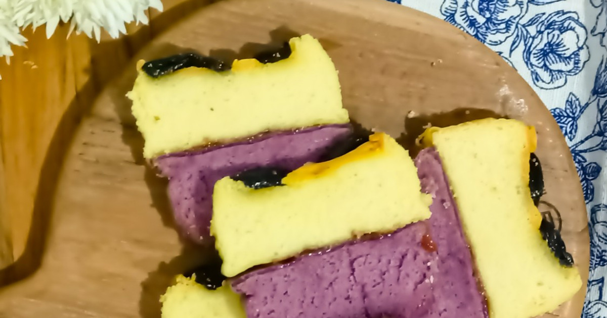 Resep Lapis Ekonomis Taro Vanilla oleh pawon mommy najam - Cookpad