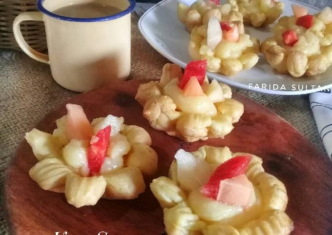 Resep Kue Soes Buah Tropis oleh farida Sulthan 🇮🇩 (IG. Malika02782) - Cookpad