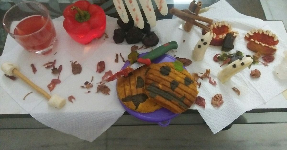 Monster's Party Witch, Ghosts & Pumpkin Waffles Recipe by Anita ...