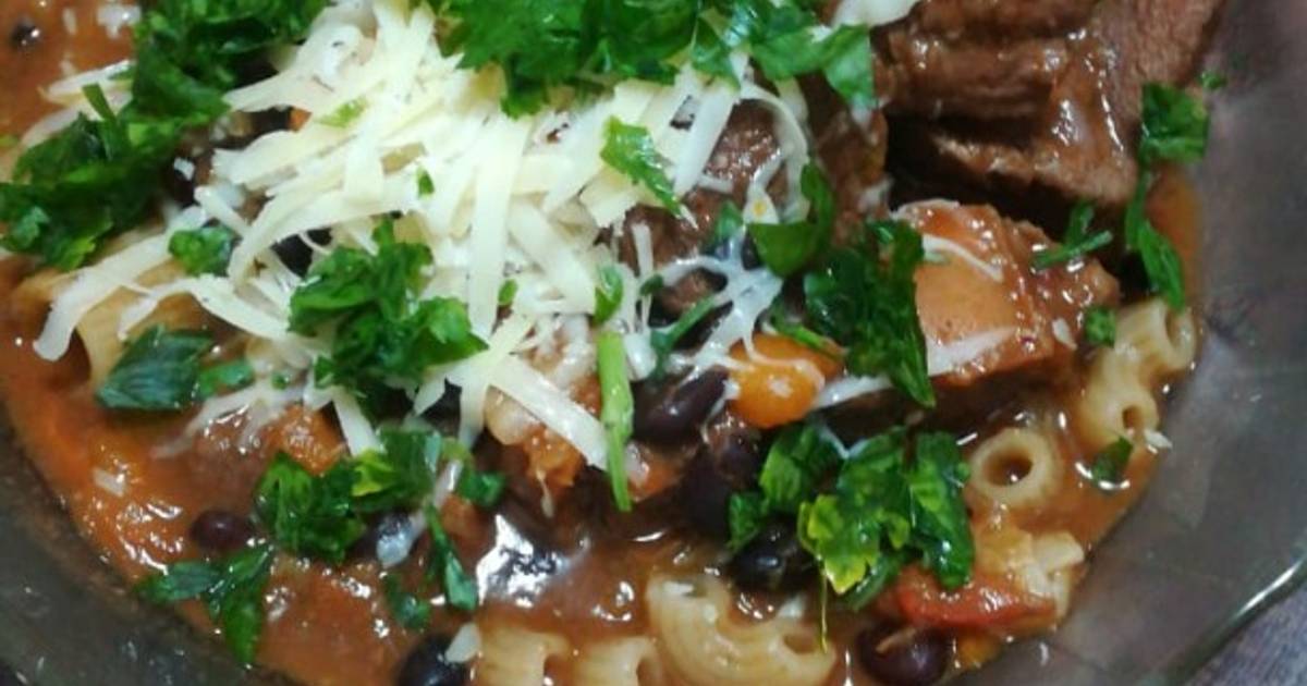 Guiso de fideos con poroto - 54 recetas caseras- Cookpad