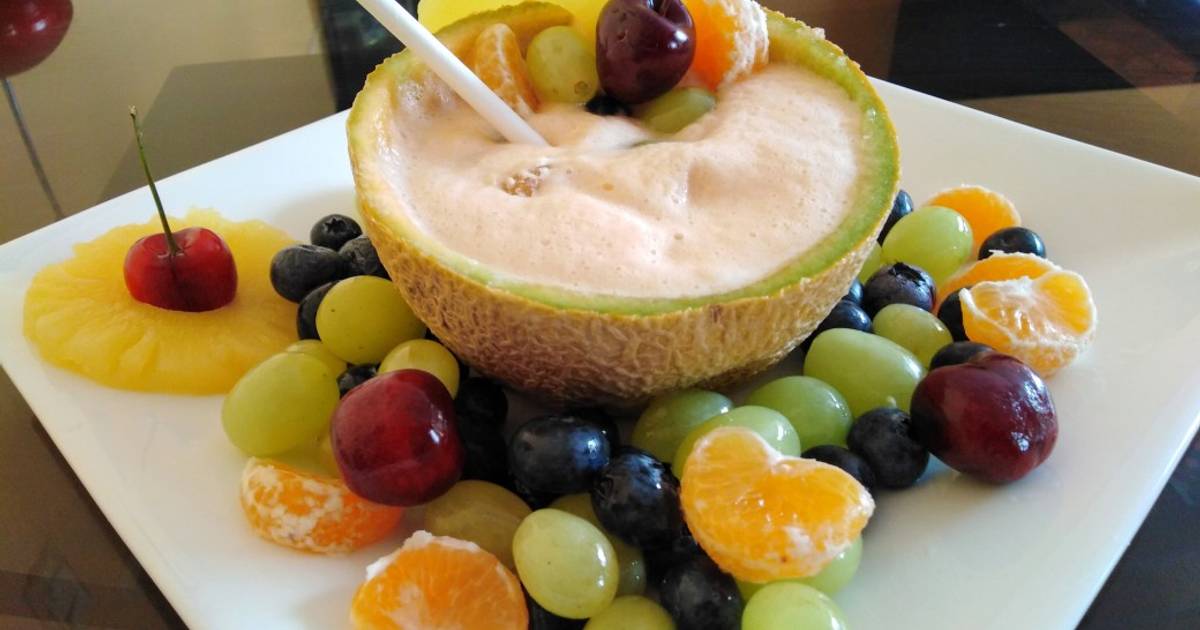 Jugo de melón y ensalada de frutas 👍🇵🇪 Receta de Lily Correa - Cookpad