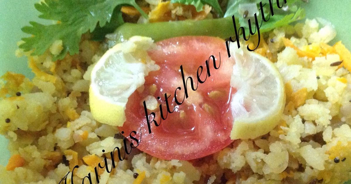 Poha Upma With Carrot Recipe by Harini Balakishan - Cookpad