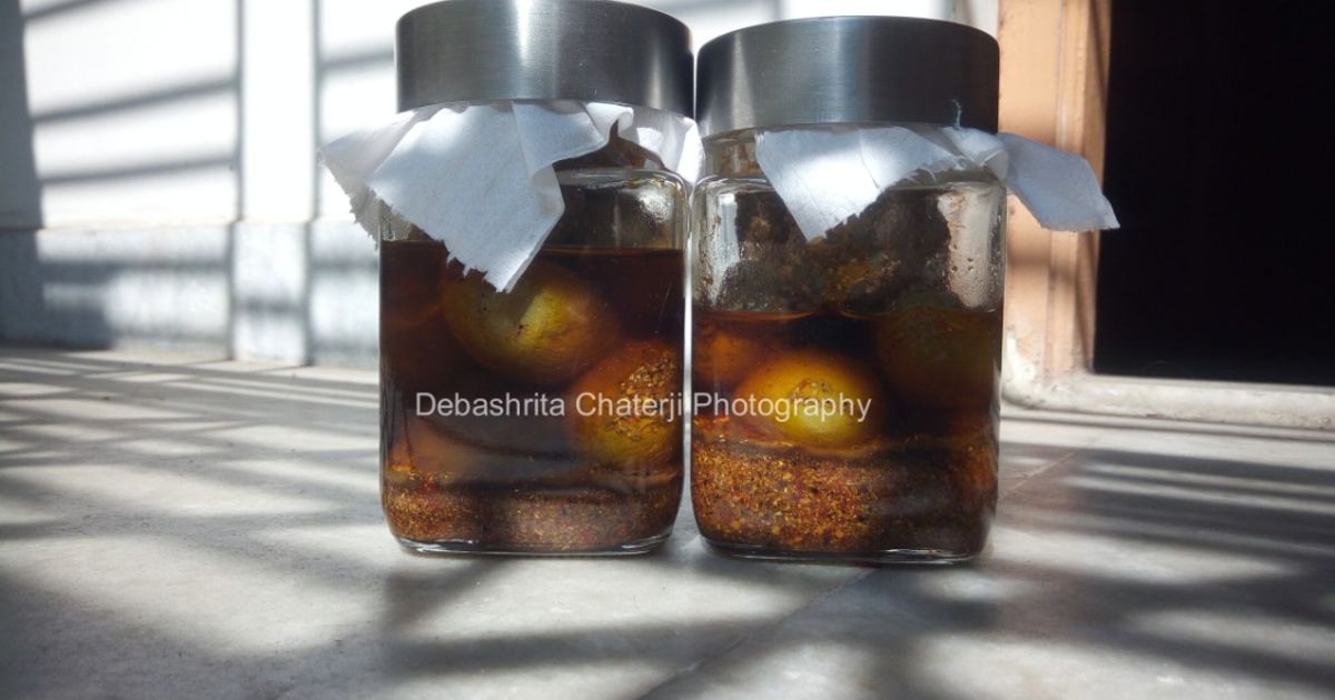 Olive Pickle (Jolpai Achar) Without Garlic Recipe by Debamita ...