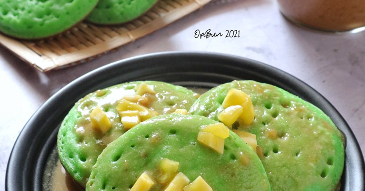 Resep Serabi Pandan Saus Nangka oleh OpiBun - Cookpad