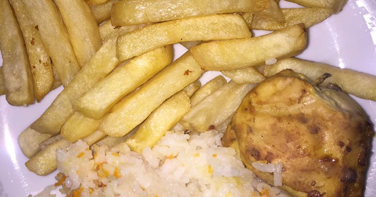 Pollo con papas fritas - 190 recetas caseras- Cookpad