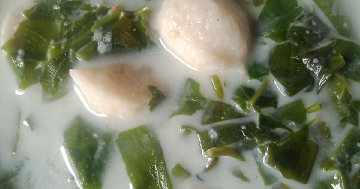 Resep 3. Bobor Daun Melinjo Bakso oleh Haura kitchen's - Cookpad
