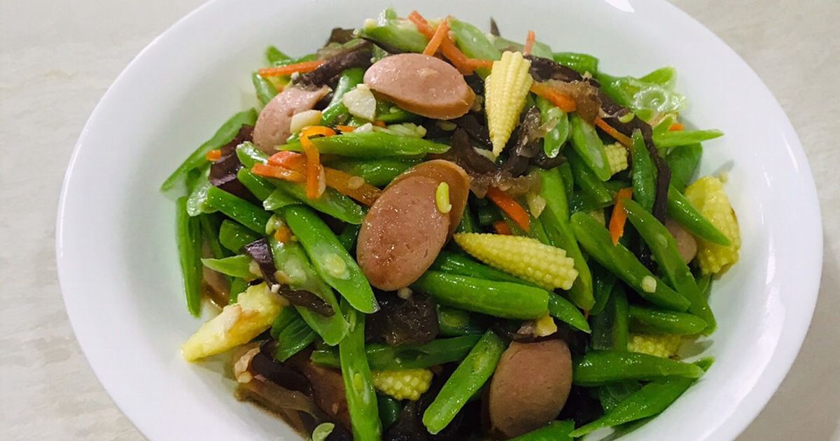 Resep Tumis Buncis, Baby Corn Jamur Dan Sosis oleh Angela Litha - Cookpad