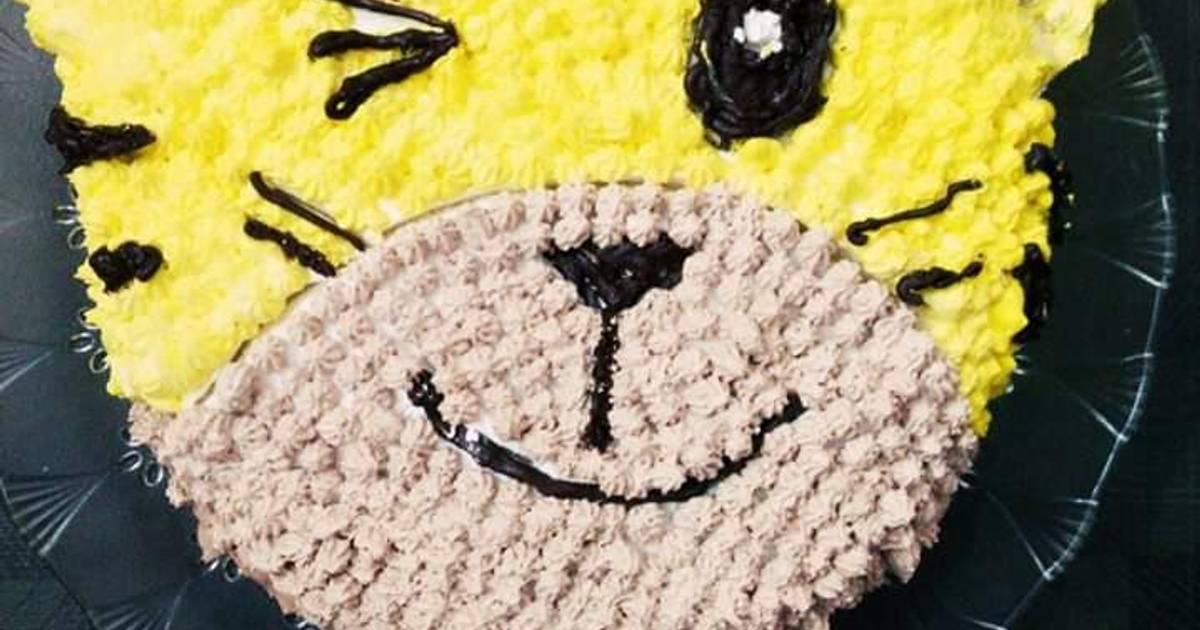 Pineapple flavour teddy cake Recipe by Ritika Agrawal - Cookpad