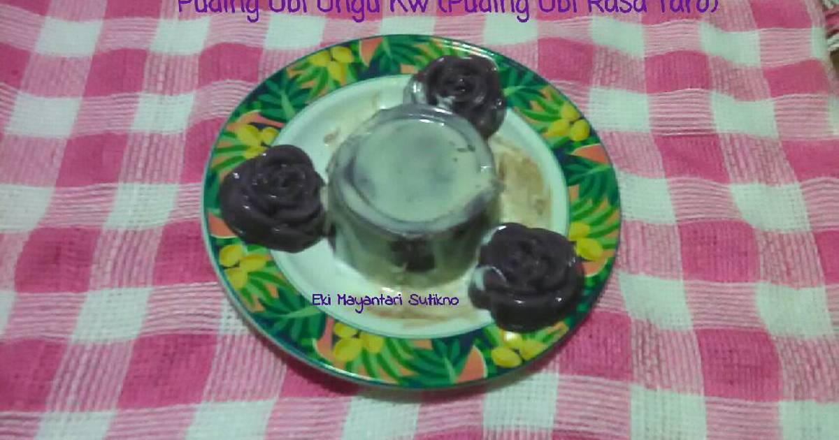 15 resep puding taro dari ubi rebus enak dan mudah - Cookpad
