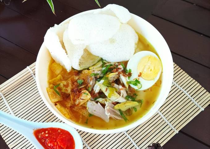 Resep Bubur Ayam kuah Soto oleh Bunda Olla - Cookpad