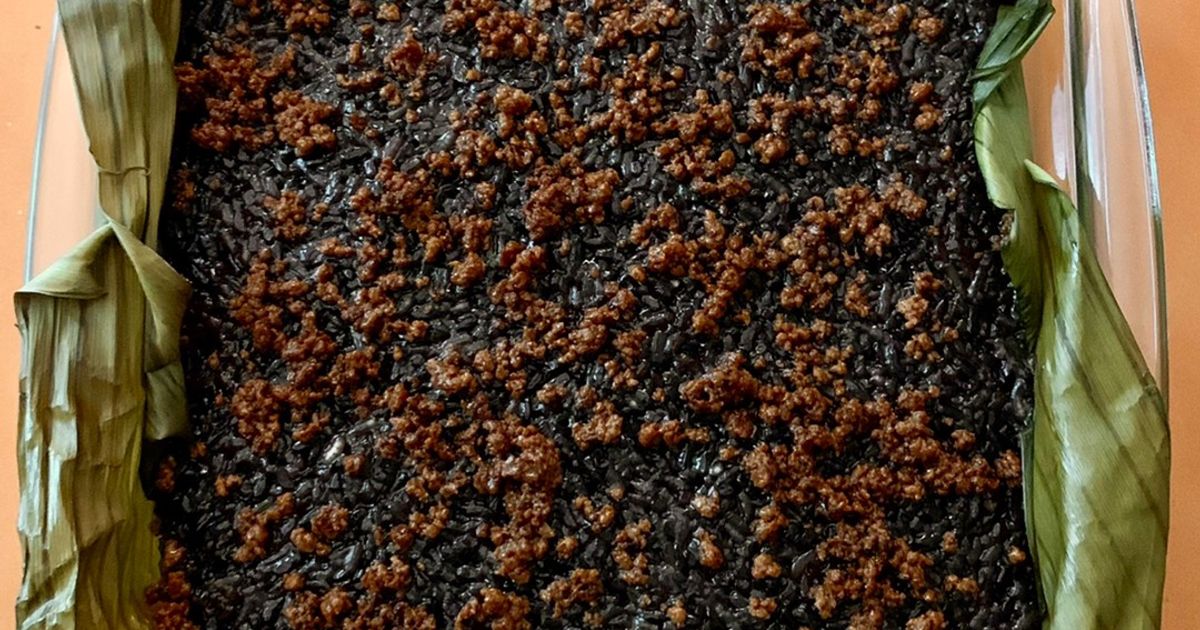 Biko Na Pirurutong (Philippine Black Rice Cake) Recipe by alfredsanpedro