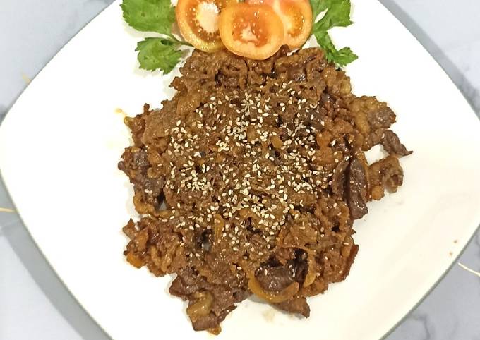 Resep Simple Slice Beef Teriyaki ala Yoshinoya oleh Ibu Tina - Cookpad