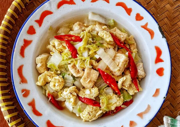 Resep Tumis Sawi Putih Tahu Telur Oleh Nays Kitchen Cookpad