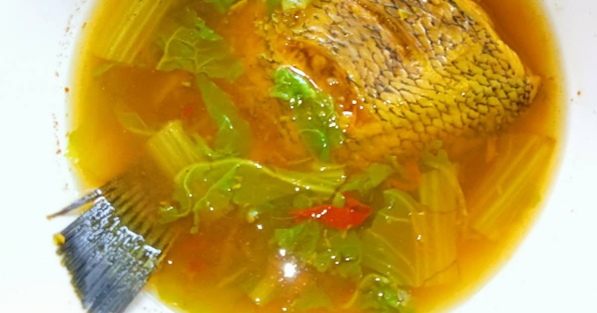 Resep 293. Lempah Kuning Ikan Kakap Hitam Khas Bangka oleh Devin - Cookpad