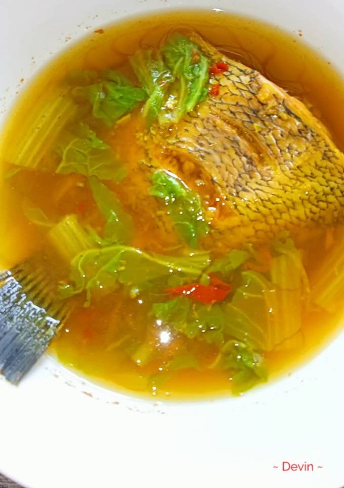 Resep 293. Lempah Kuning Ikan Kakap Hitam Khas Bangka oleh Devin - Cookpad