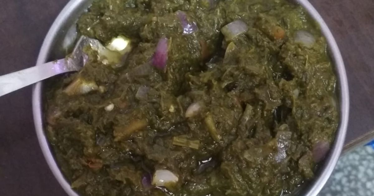 Sarso Ka Saag Recipe by Rajbala Madaan - Cookpad