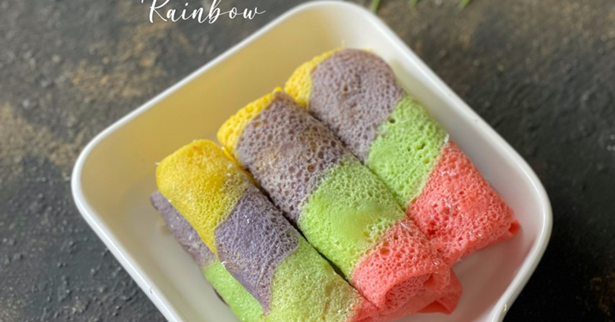 Resep Dadar Gulung Rainbow oleh Dewix Donce - Cookpad