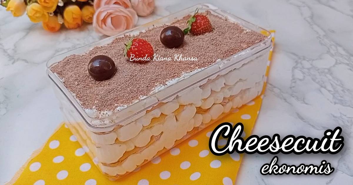 Resep cheesecuit mudah & viral: Tanpa oven dan mixer!