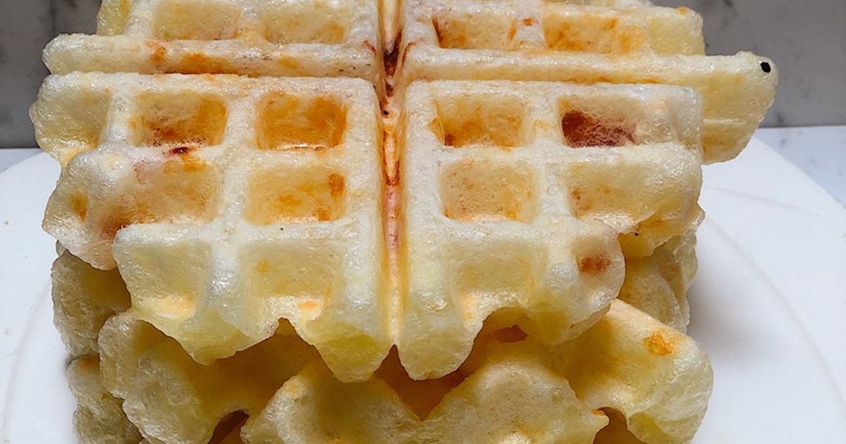 Domingo De Waffles De Pan De Bono Saludables Con Queso De Almendra Y ...
