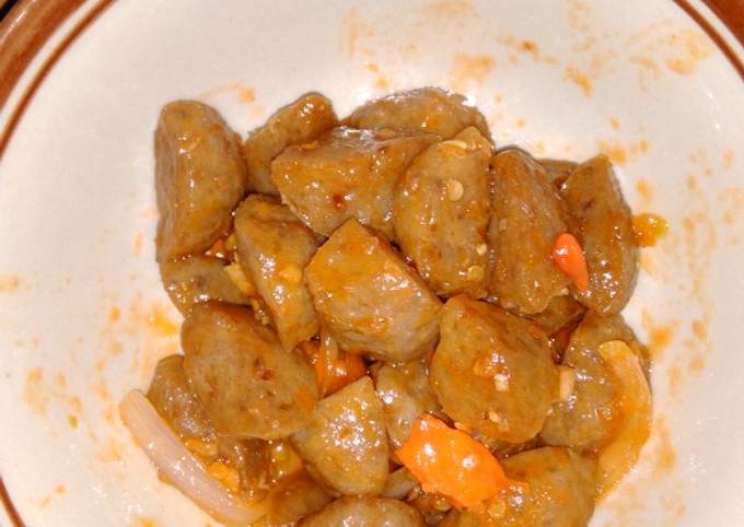 Resep Bakso Saus Pedas (olahan bakso sapi) oleh Novyanti Nurhidayat ...