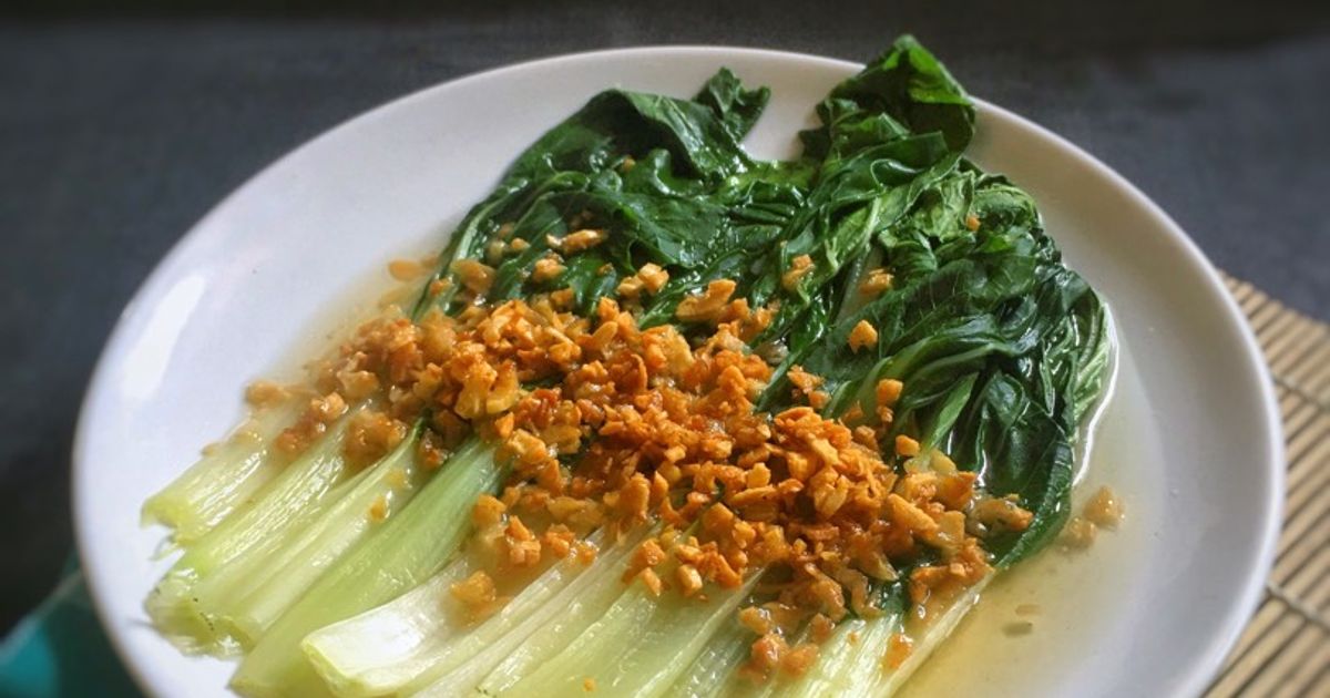 Resep Sawi Rebus Bawang Putih oleh Mami Jian - Cookpad