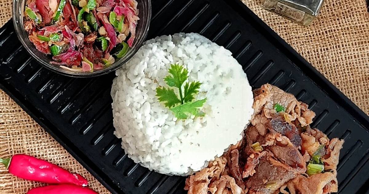 Resep Homemade Sei Sapi & Sambal Kecombrang Cabai Hijau oleh Ine ...