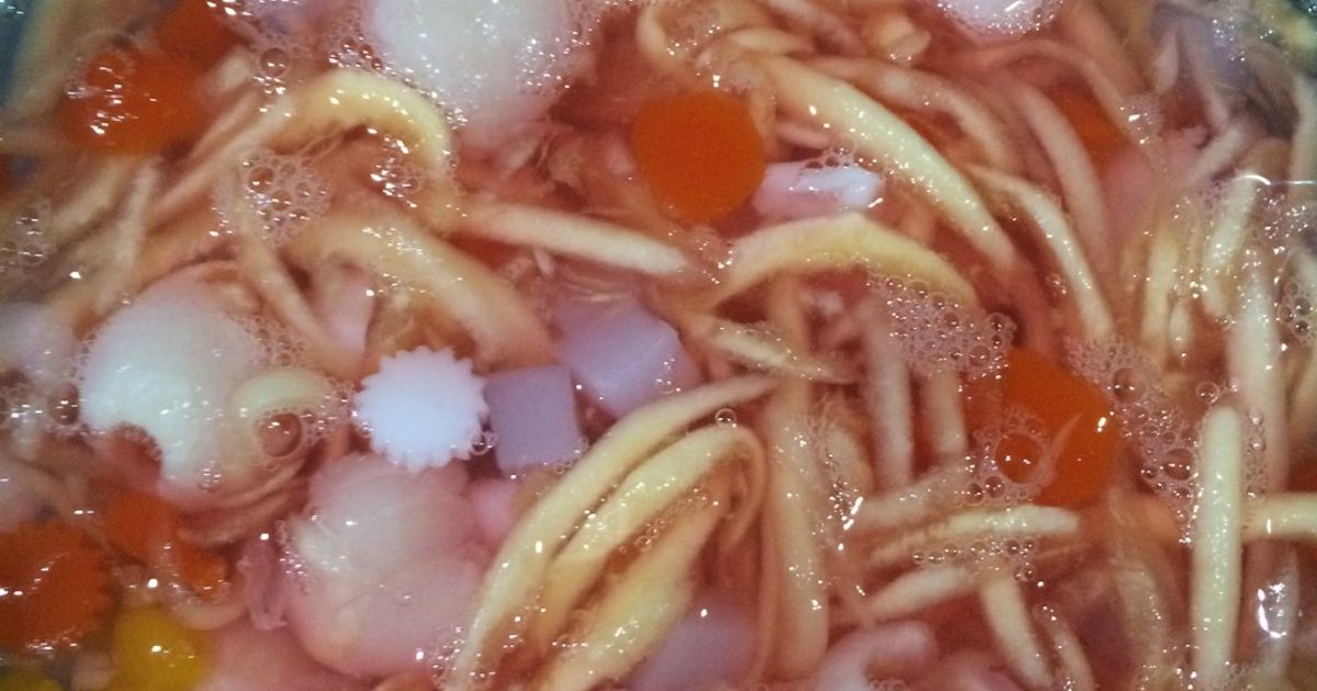 Resep es buah sirup leci nata de coco rumahan enak dan mudah - Cookpad