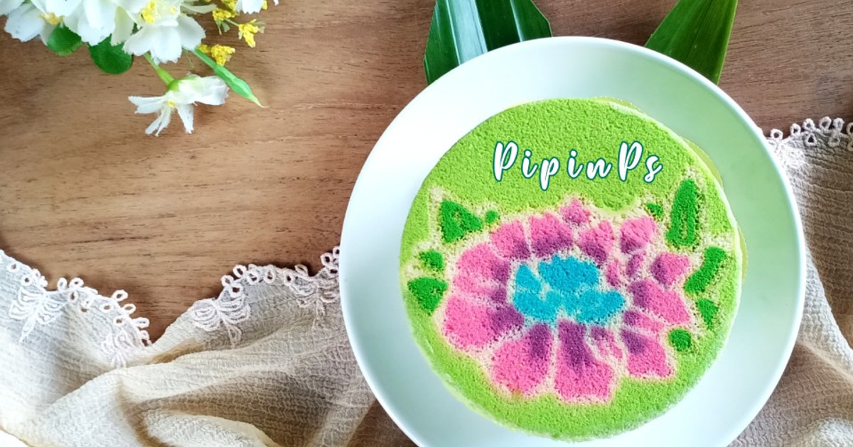 Resep Cake Pandan Kukus Lapis Hunkwe (Edisi Batik) oleh 𝓟𝓲𝓹𝓲𝓷 𝓟𝓼 - Cookpad