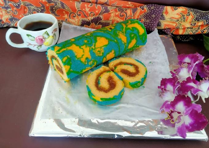 Resep Bolu Gulung Batik Oven oleh Imas dhapin - Cookpad