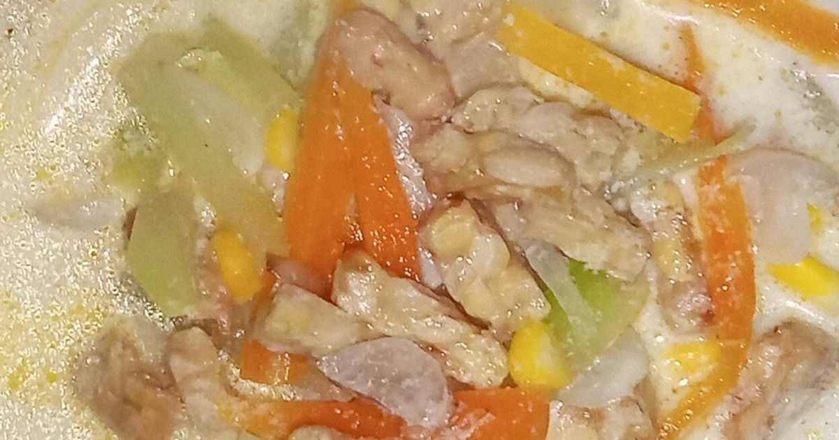 Resep Sayur Santan Tempe Dengan Labu, Wortel & Jagung Pipil oleh ...