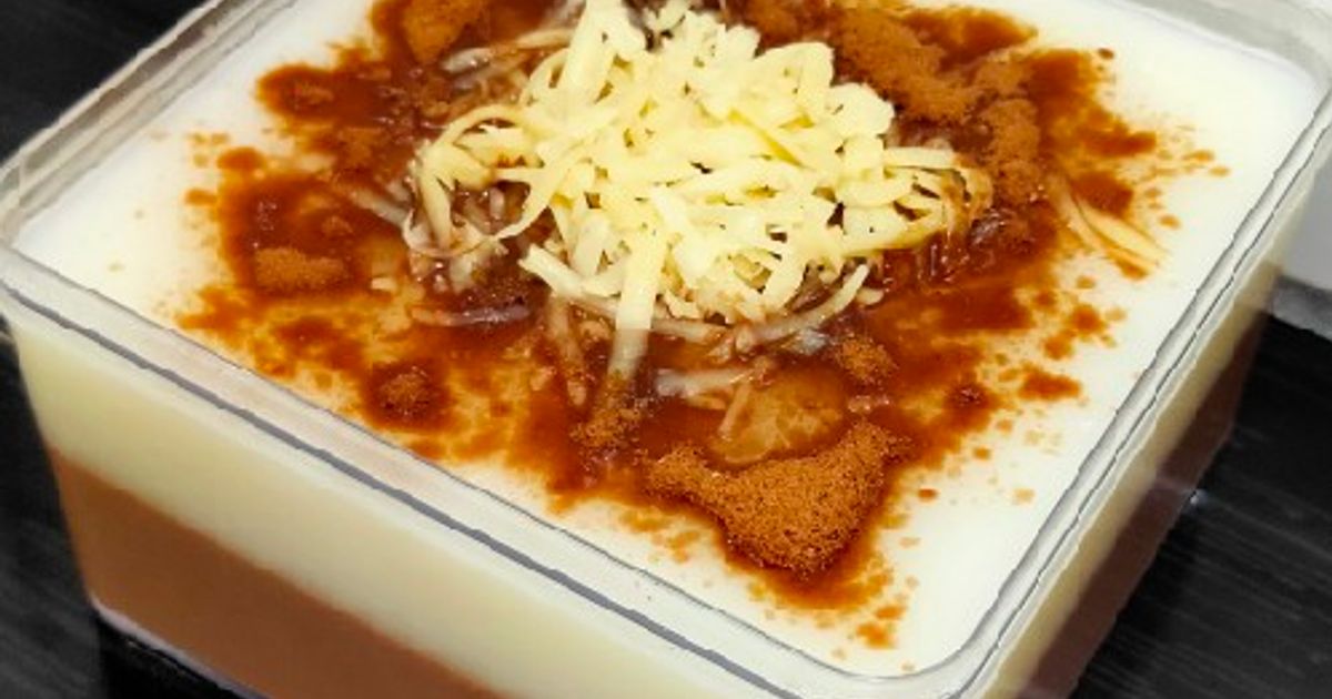 Resep puding coklat fla vanila keju cup rumahan enak dan mudah - Cookpad