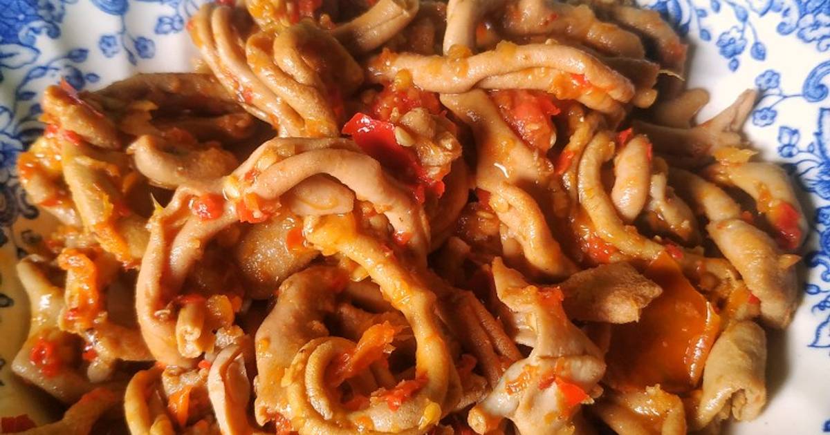 86 resep oseng usus pedas mercon enak dan mudah - Cookpad