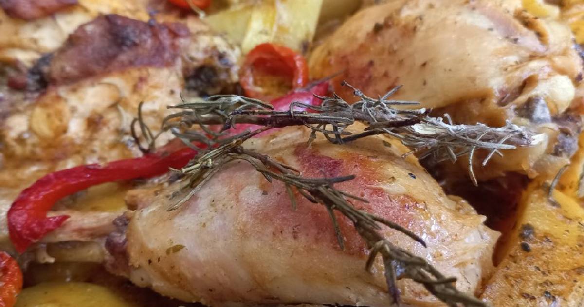 Tutos de Pollo a la Mostaza y Romero y verduras Receta de Marisol ...