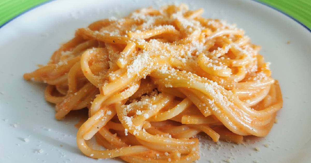 Spaghetti morrón Receta de Lupita NoriS🌺- Cookpad