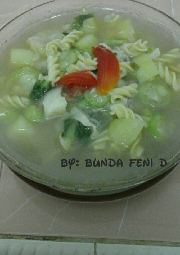 Resep Sayur sop oyong macaroni simple oleh Bunda Feni D - Cookpad