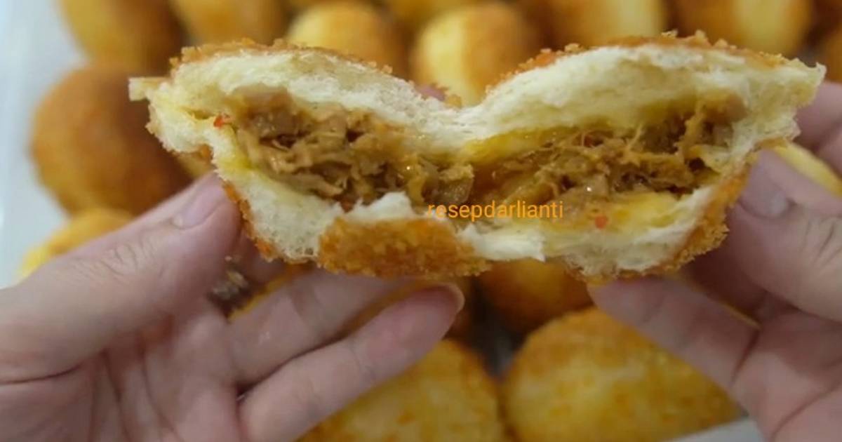Resep Roti Donat goreng isi ayam suwir super duper lembut 👍 oleh ...