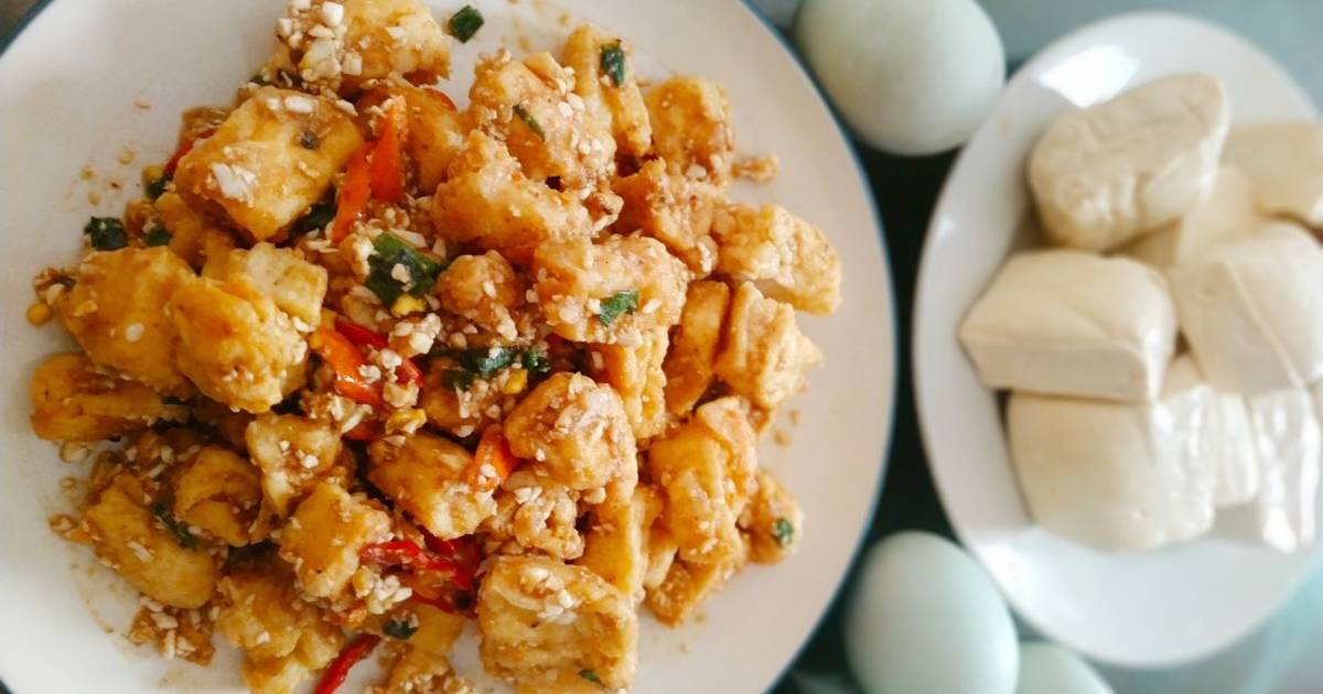 Resep Tahu oseng telur asin oleh dian pawero - Cookpad