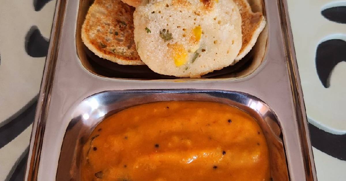 Corn mini uttapam Recipe by Monika Jain ( Homechef) - Cookpad