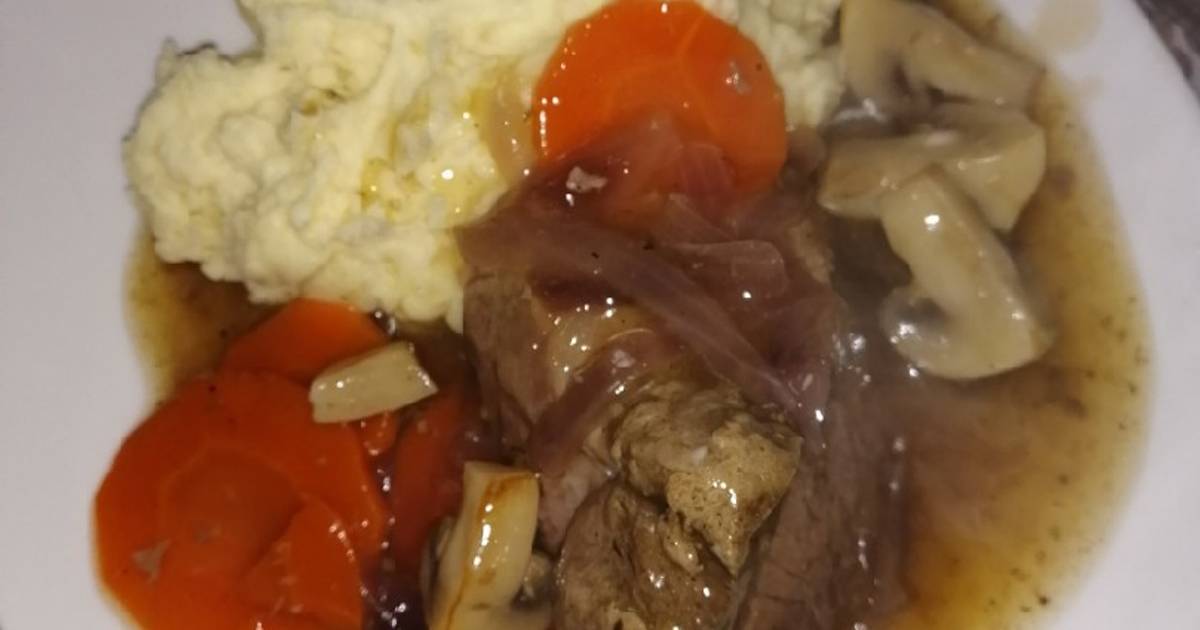 Carne al jugo con puré picante Receta de Ilusion Bustamante- Cookpad