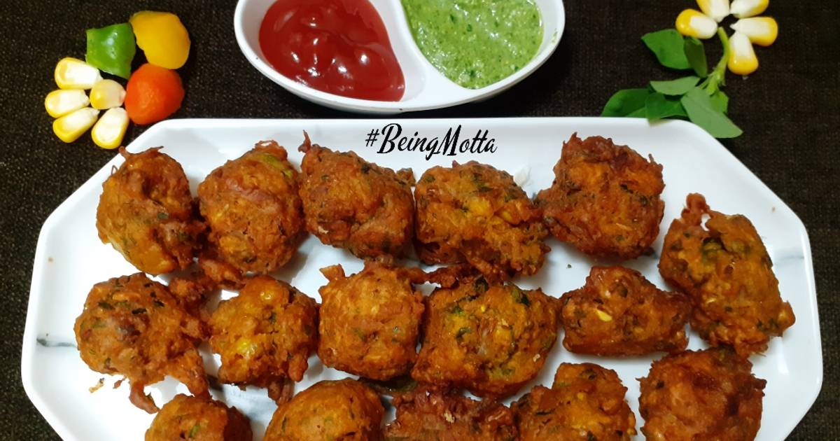 Sweet Corn-Bell Pepper Gota Recipe by Jasmin Motta _ #BeingMotta - Cookpad