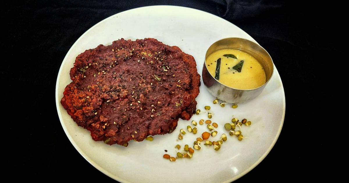 Beetroot & Sprout chilla Recipe by Crazy Cookie - Cookpad