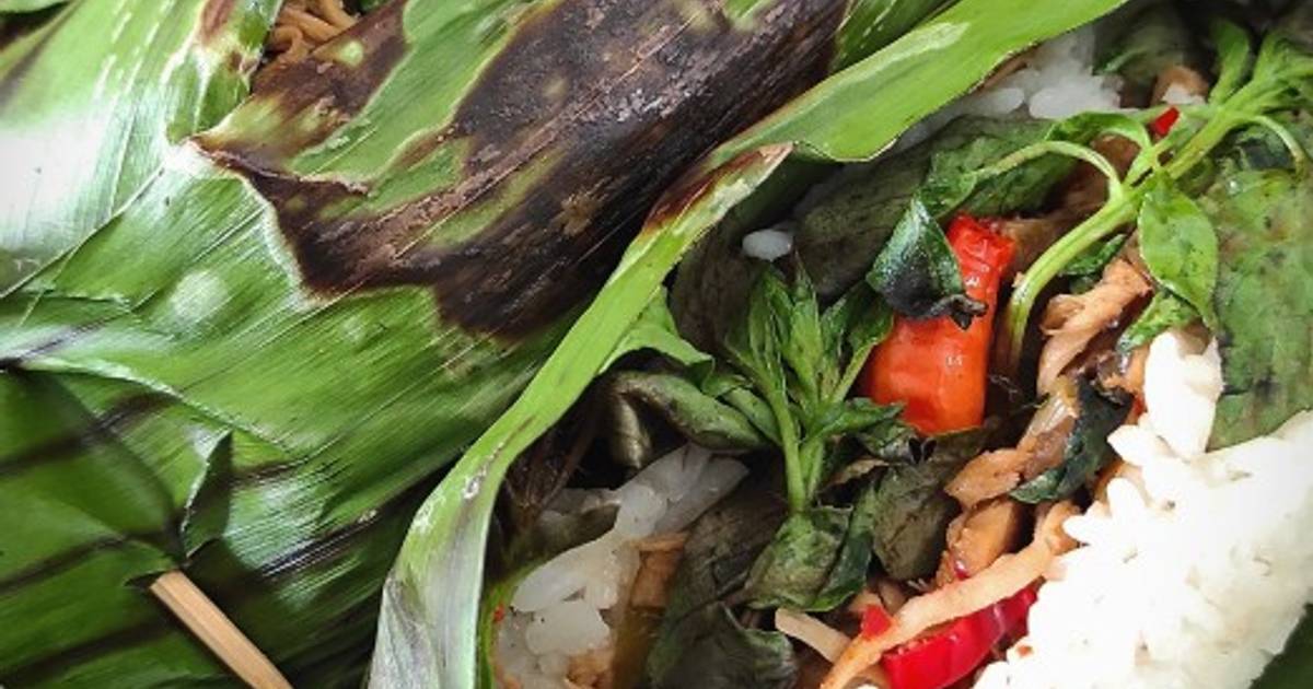Resep Nasi Bakar Ayam Suwir Kemangi Oleh Eva Diana Cookpad