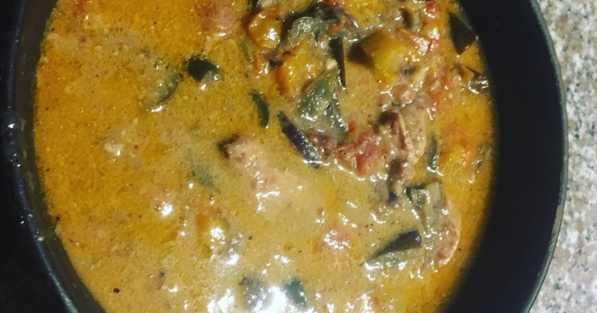 Manok Binagoongan Sa Gata Or Chicken In Shrimp Paste In Coconut Milk ...