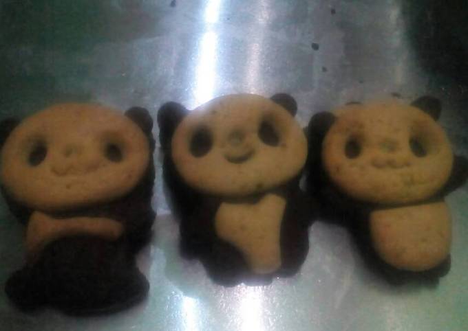 Resep Panda butter cookies oleh Luna Ameylia - Cookpad