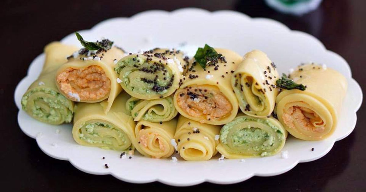 Paneer Stuffed Khandvi Recipe by Kanwaljeet Chhabra - Cookpad