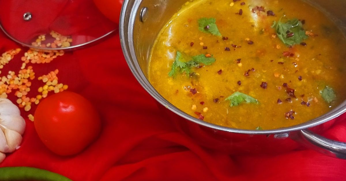 Arhar Moong Masoor Dal Tadka Recipe By Mrinalini Sinha