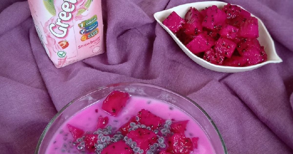 Resep Es Susu Buah Naga Merah oleh Rizka Emellia - Cookpad
