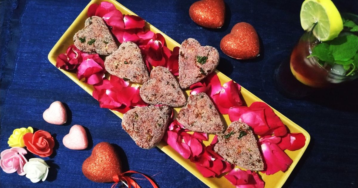 Beetroot Heart Shape Cutlet Recipe by Bhumika Parmar - Cookpad