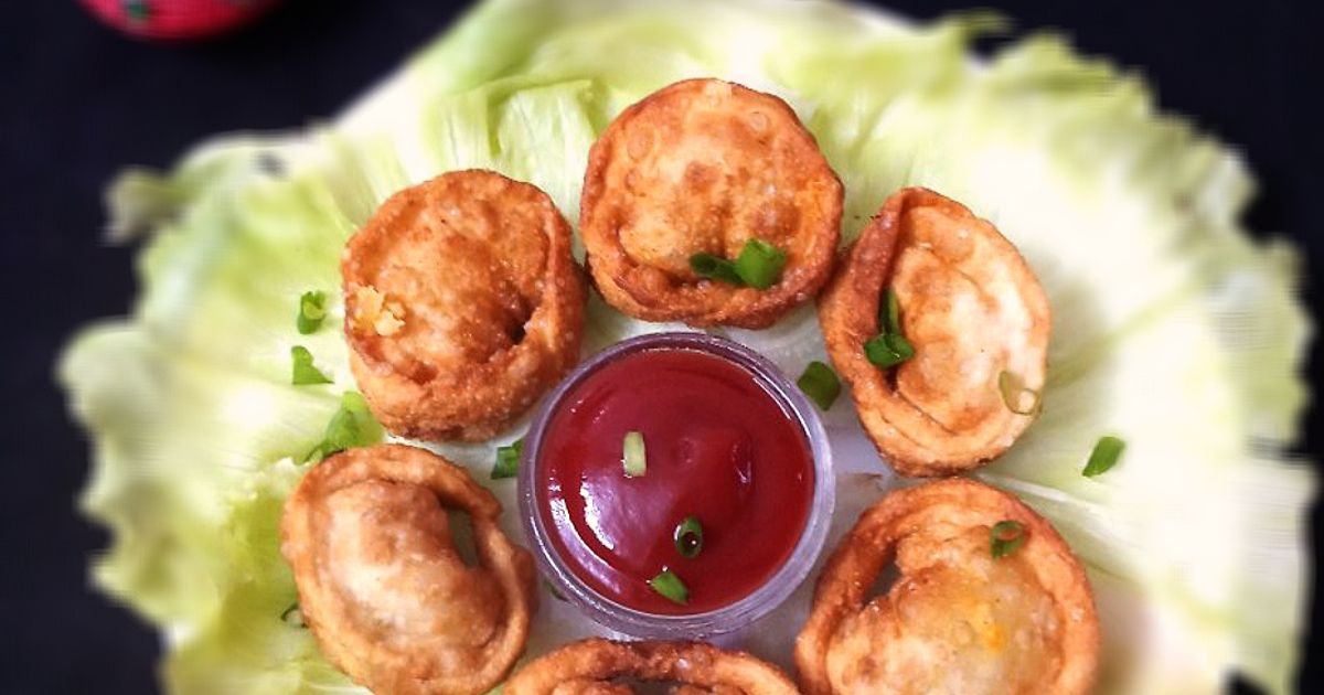 Paneer Bhurji Wantons Recipe by Anjumara Rathod - Cookpad
