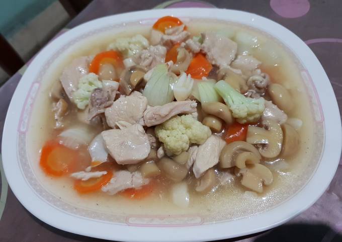 Resep Ayam Ca Jamur oleh carla222 - Cookpad